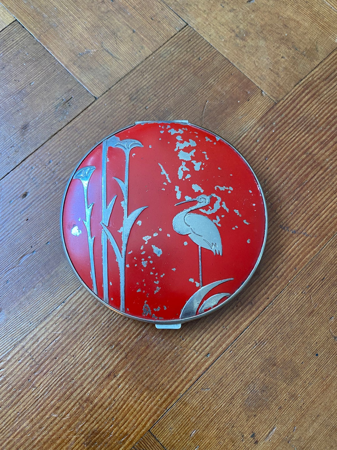 Rare 1930 Vintage Stratton Compact Large Heron and Reeds - Etsy UK