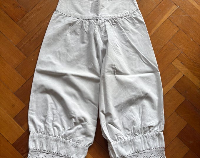Antique White Split Leg Bloomers - Knickers - Open Leg Drawers - Etsy