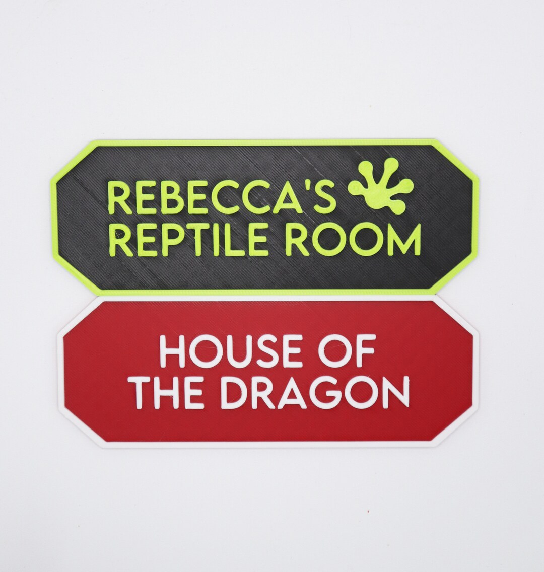 Custom 3D Printed Room Sign Plaque | Various Colours, Styles & Icons - Etsy