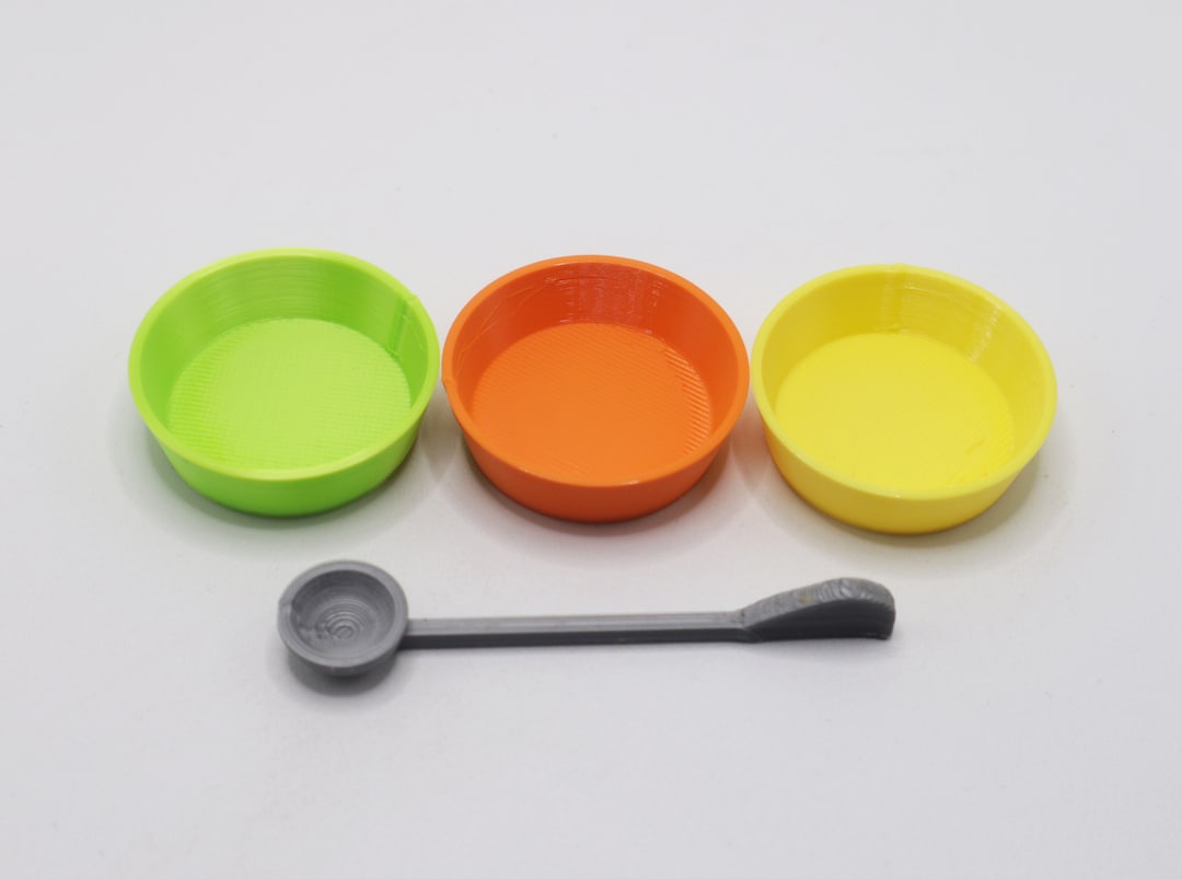 Gecko Food Bowls & Spoon/stirrer Kit | Choice of Colours | 3D Printed ...