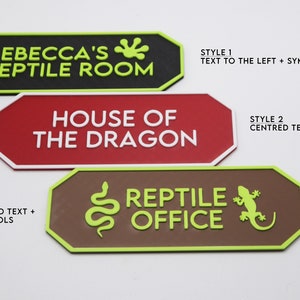 Custom 3D Printed Room Sign Plaque | Various Colours, Styles & Icons - Etsy