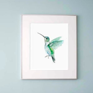 Hummingbird Art, Watercolor Painting, Fine Art Print, Anna's ...