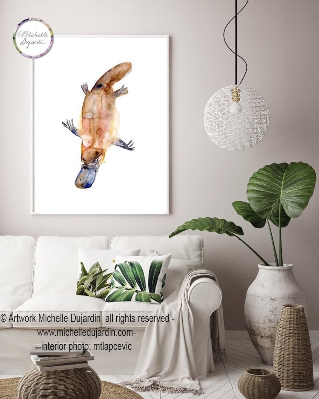Platypus Art Platypus Watercolor Painting Giclee Print - Etsy