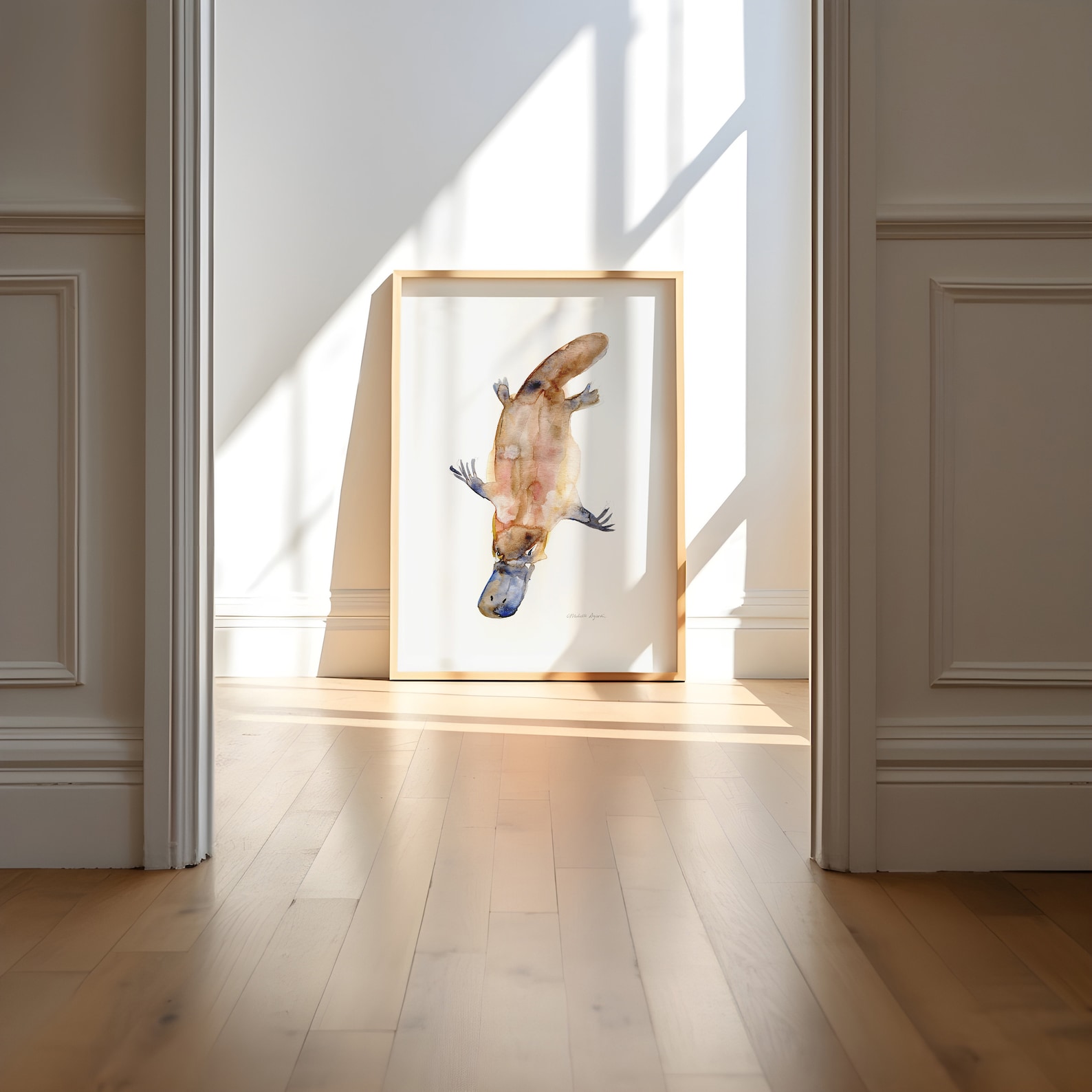 Platypus Art Platypus Watercolor Painting Giclee Print Australia Art ...