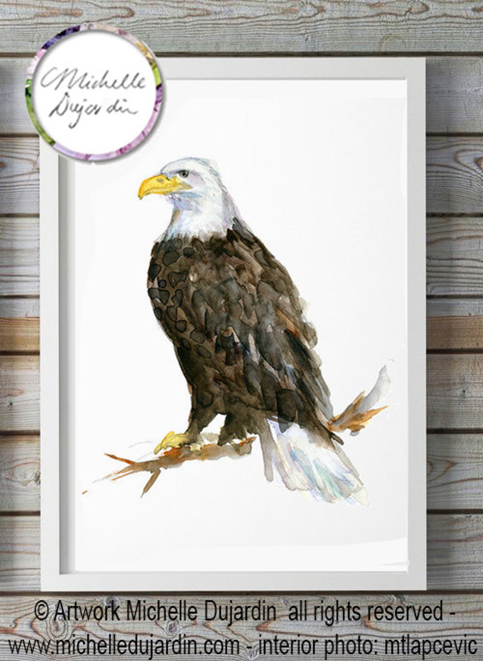 Bald Eagle Art Print Bald Eagle Painting Home Decor - Etsy
