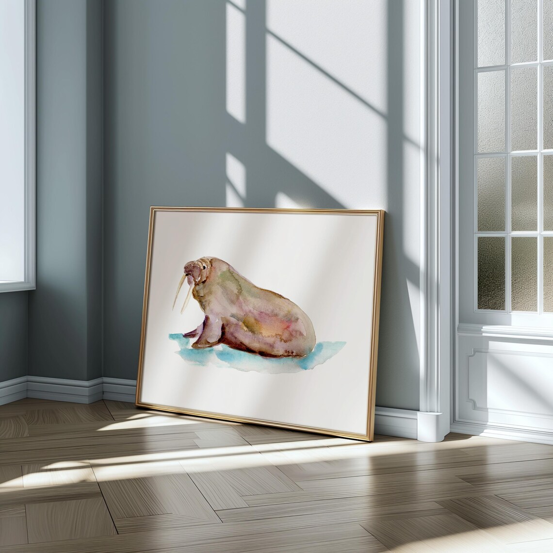 Walrus Watercolor Painting Art Print, Arctic Nursery Decor - Etsy