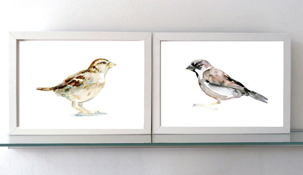 Vrouwtjes Mus schilderij giclee print Aquarel mus Dier | Etsy