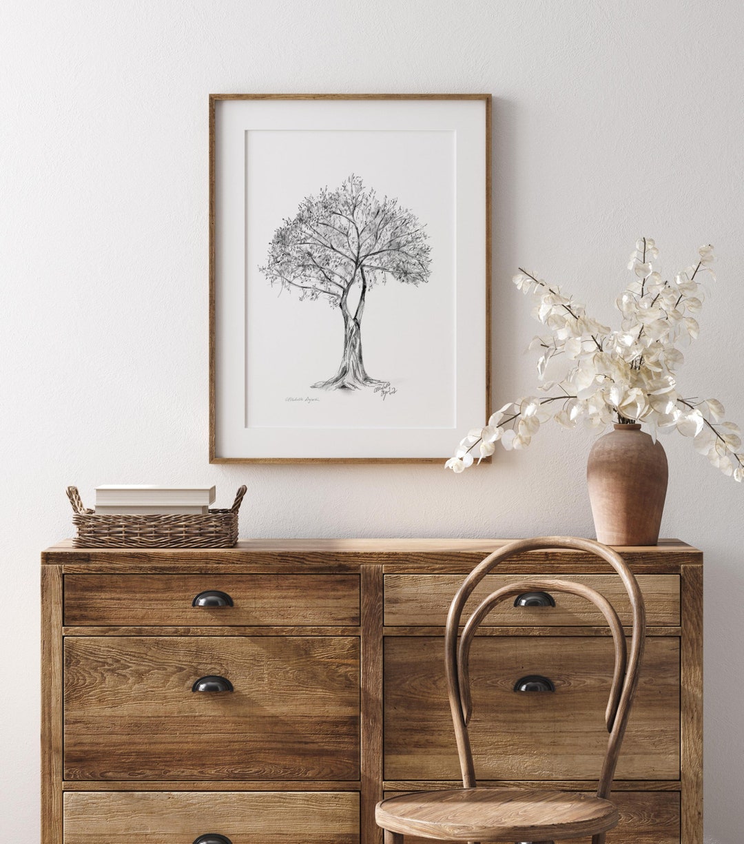 Ficus Tree Art Print, Old Tree Pencil Drawing - Etsy