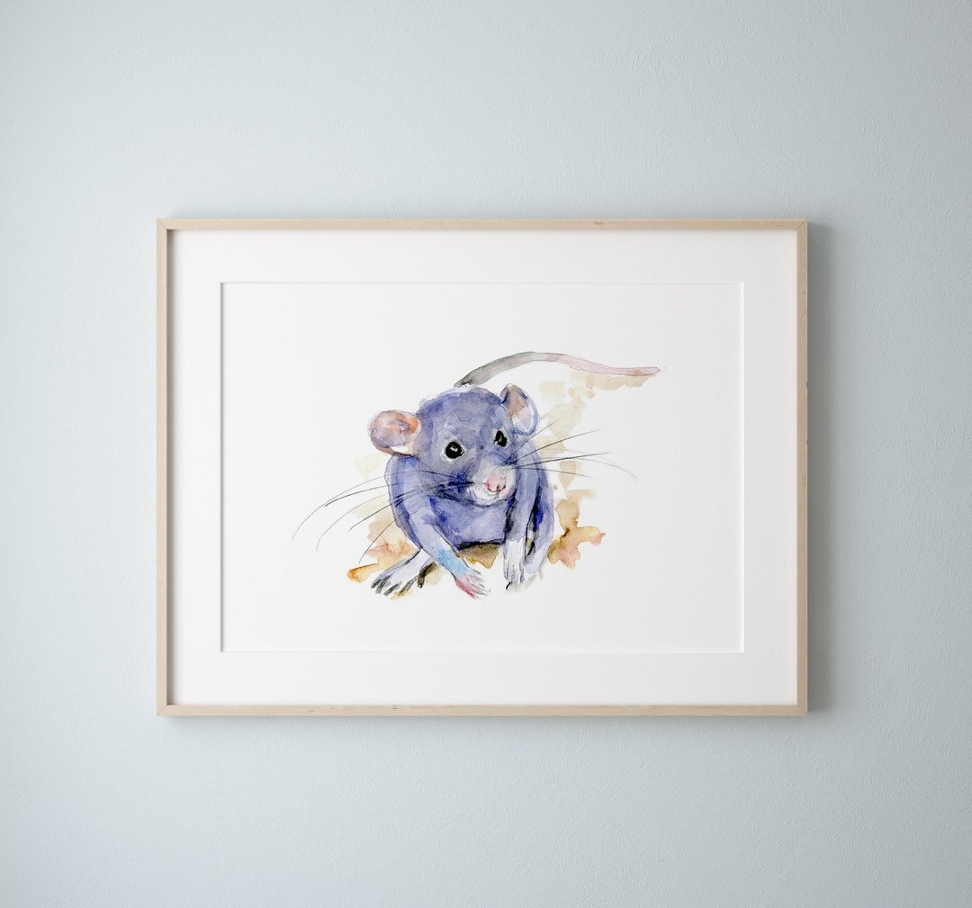 Baby Rat Art Print Rat Watercolor Fine Art Print Ratatouille Nursery ...