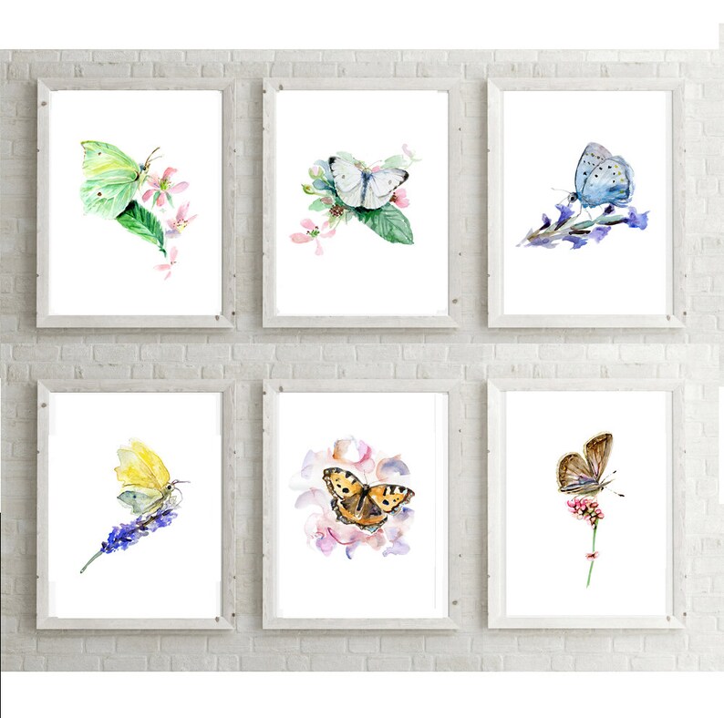Butterflies Art Butterfly Watercolor Butterfly Painting Set - Etsy