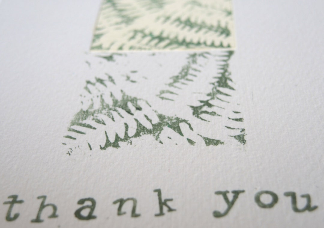 Personilized Leaf Print Card, Personalized Gift Note Card, Botany Print ...