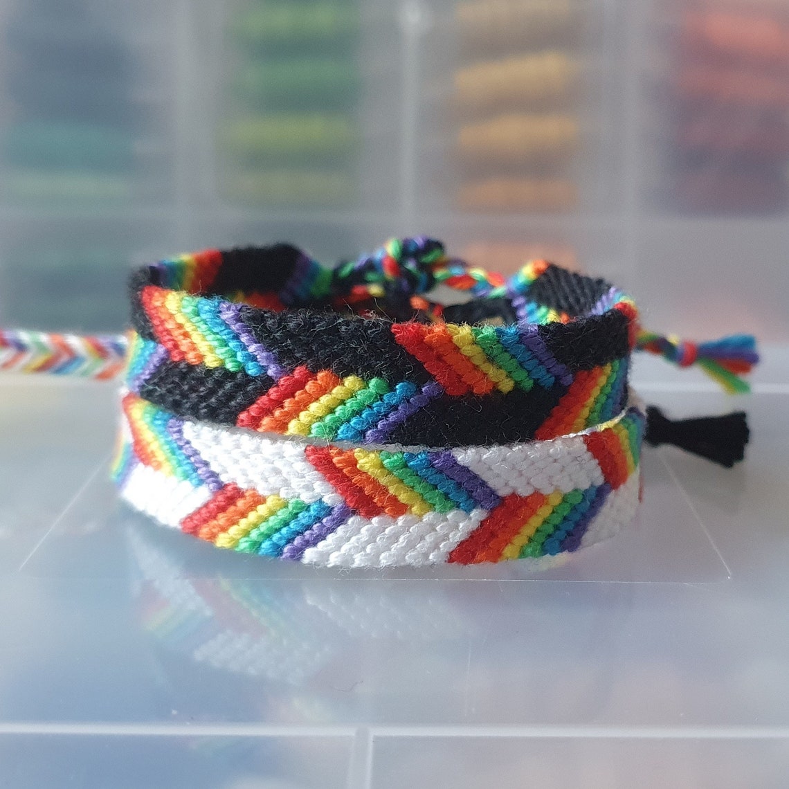 Asymmetrical Rainbow Friendship Bracelet LGBTQ Pride | Etsy