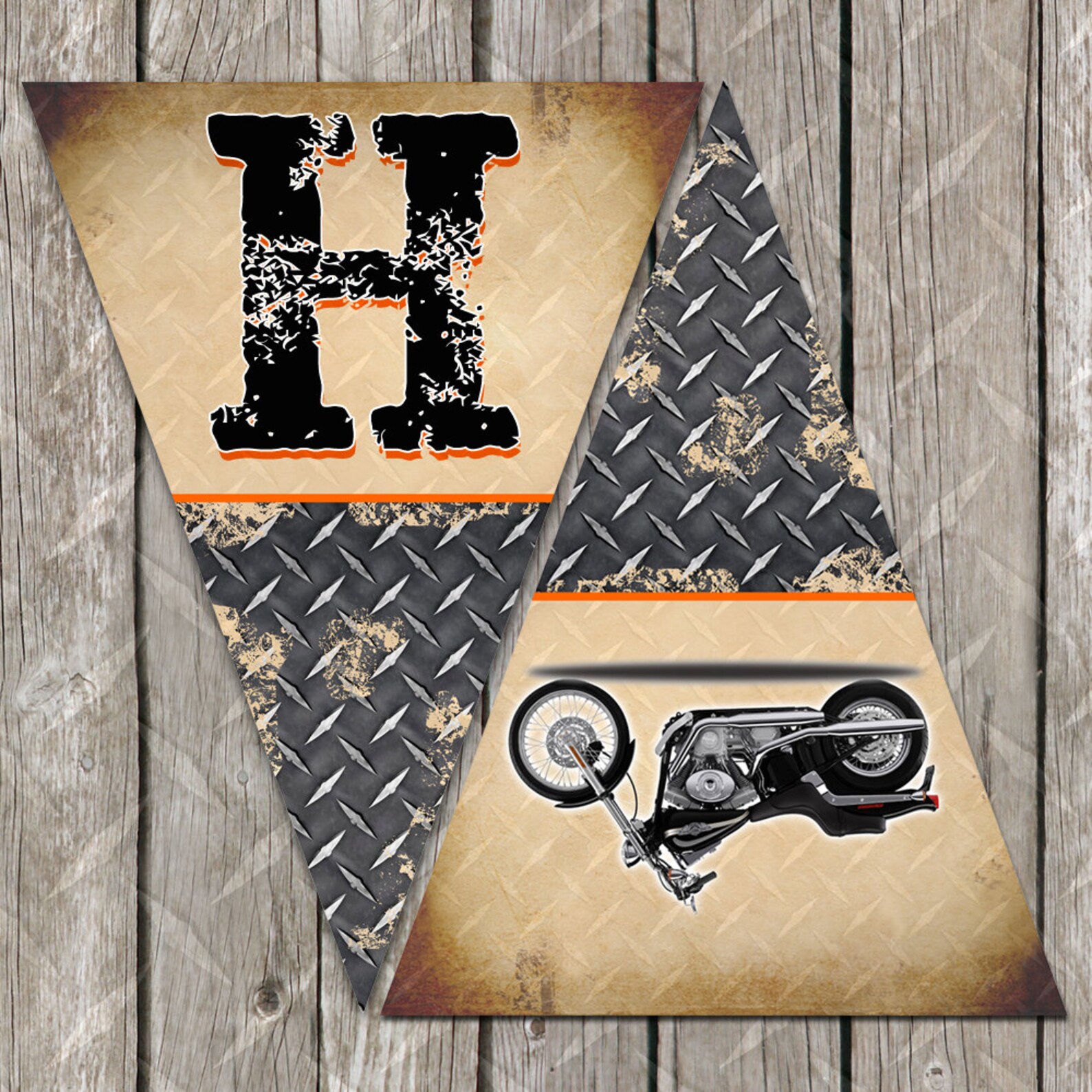 Harley Davidson Party Invitation 5x7 - Digital File - PRINT IT YOURSELF ...