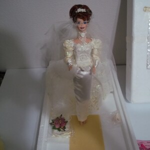 Romantic Rose Bride Barbie Doll by Mattel 1995 New in Box Limited ...