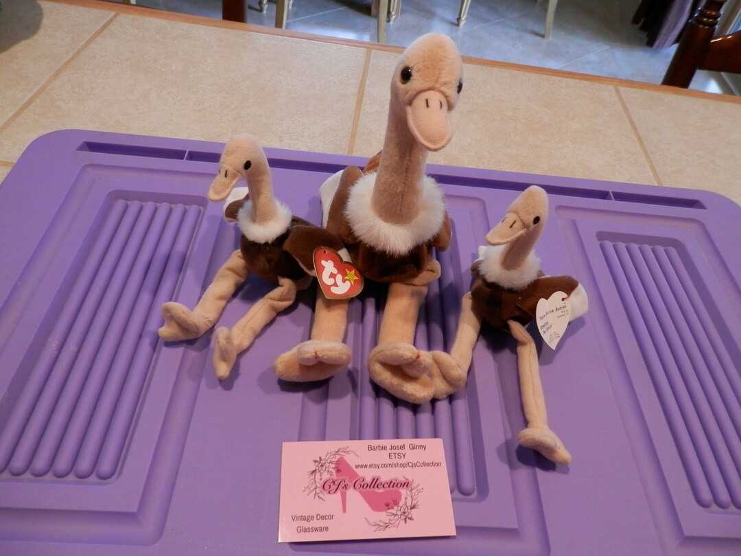 Beanie Babies Like New by TY Stretch and Two Mini Beanie Babies ...