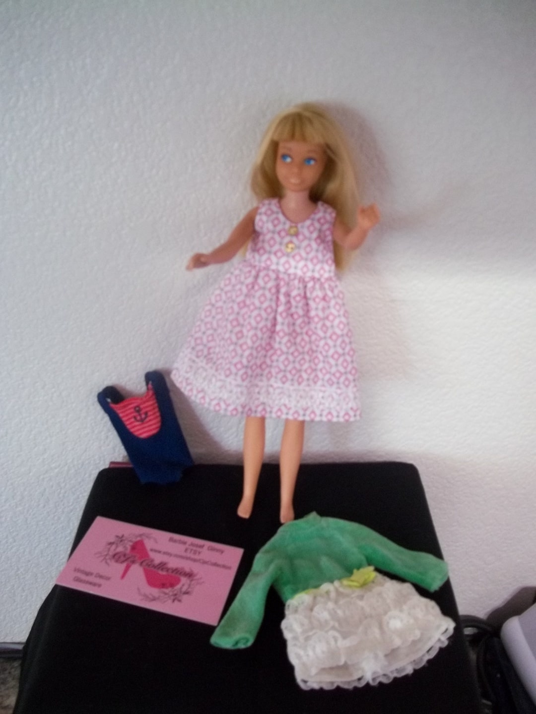 Vintage Skipper Bend Leg Blonde Hair Blue Anchor Swimsuit Mattel 1030 ...