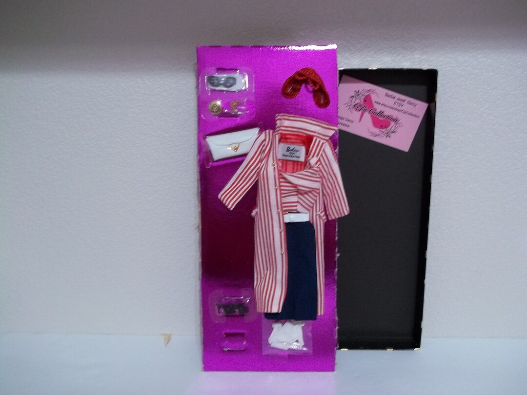Barbie Roman Holiday Ensemble Repro Complete Set Dress Coat Hat Mule ...
