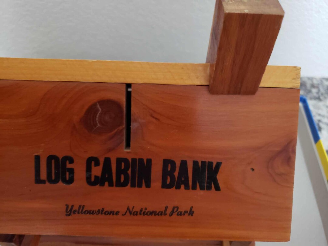 Yellowstone National Park Bank Log Cabin Bank Cedar Log Cabin Piggy ...