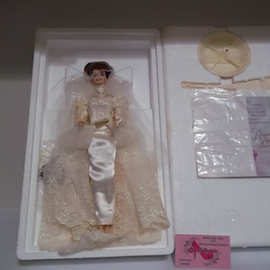 Romantic Rose Bride Barbie Doll by Mattel 1995 New in Box Limited ...