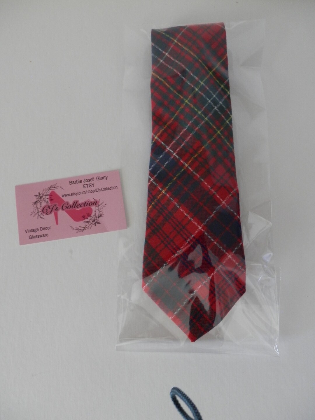 Neck Tie Tartan Plaid Red Green Lumsden Modern Made in Scotland New ...