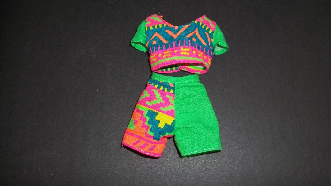 Barbie Clothes Shorts Shirt Lucky 1998 Fashion Corner Clearly Casual ...