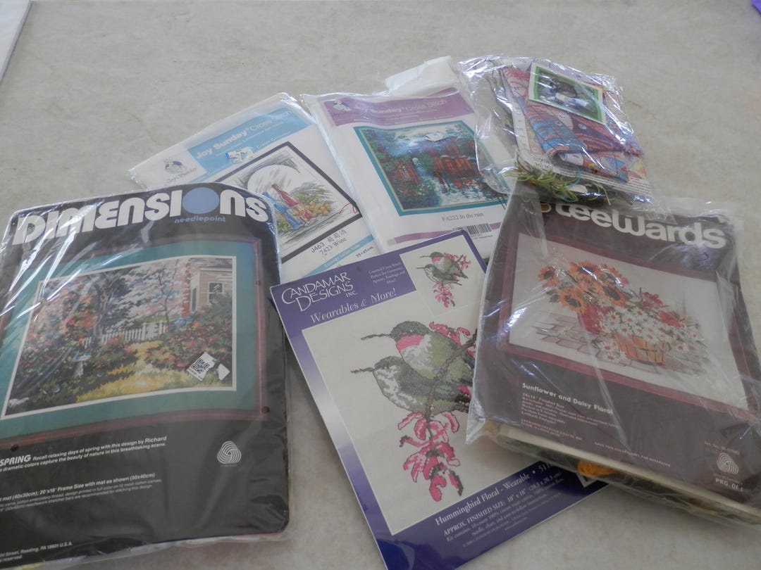 Needlepoint Cross Stitch Kit Joy Sunday Dimensions Candamar Leewards ...