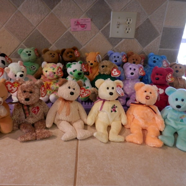 Beanie Babies Teddy Bear Collection Like New by TY Choose Your Favorite ...