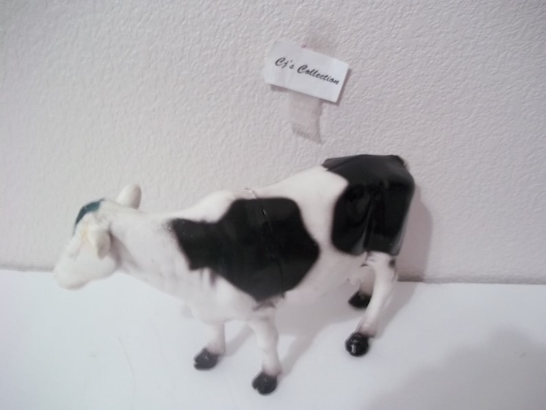 Cow Hard Plastic Rubber Imperial 1980's Holstein Milk Cow Farmer's Cow ...
