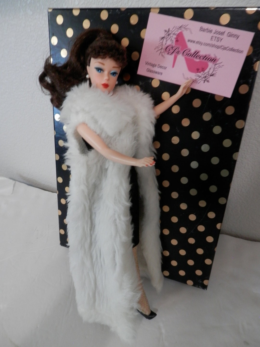 Barbie Ponytail Raven Hair Reproduction in New Dress High Nylons Faux ...