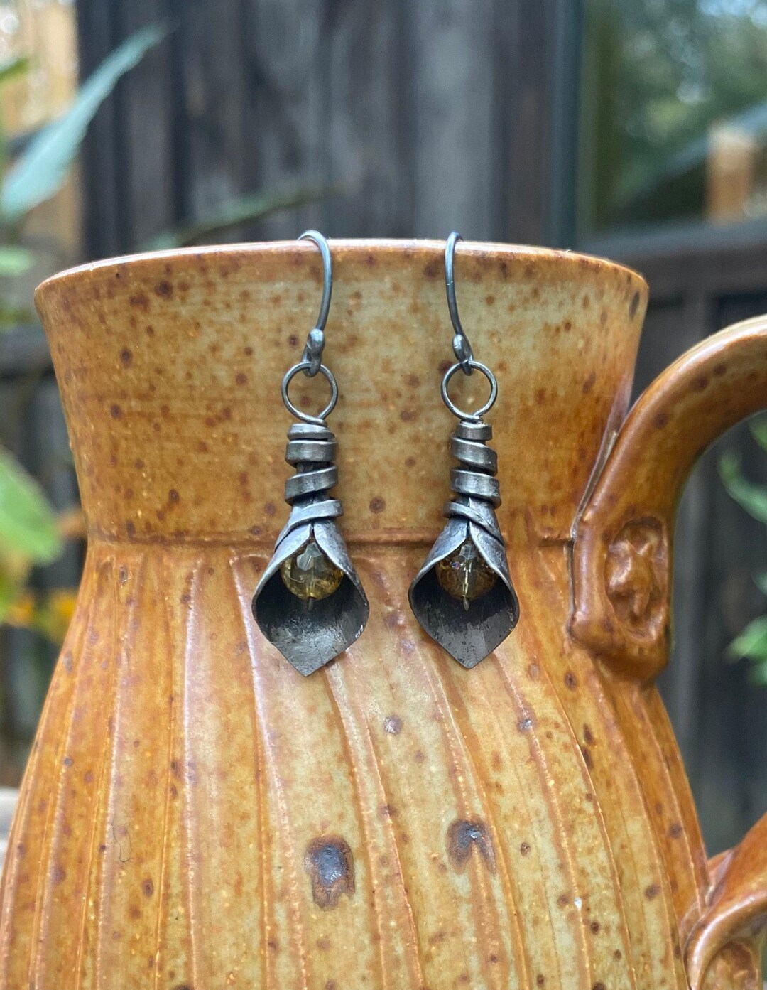 Citrine and Iron Calla Lily - Etsy