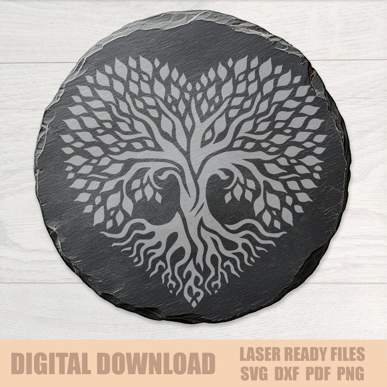 Love Tree of Life SVG Laser File, Tree of Life Clipart Valentines Day ...