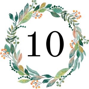 DIGITAL and Printable Garden Theme Table Numbers - Etsy