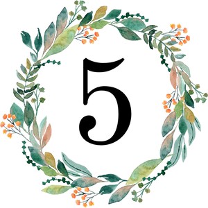 DIGITAL and Printable Garden Theme Table Numbers - Etsy
