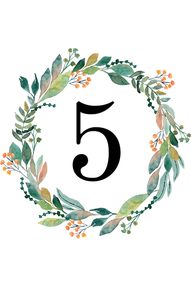 DIGITAL and Printable Garden Theme Table Numbers - Etsy