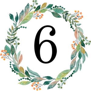 DIGITAL and Printable Garden Theme Table Numbers - Etsy