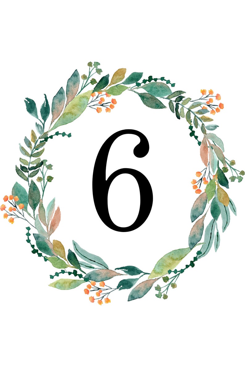 DIGITAL and Printable Garden Theme Table Numbers - Etsy