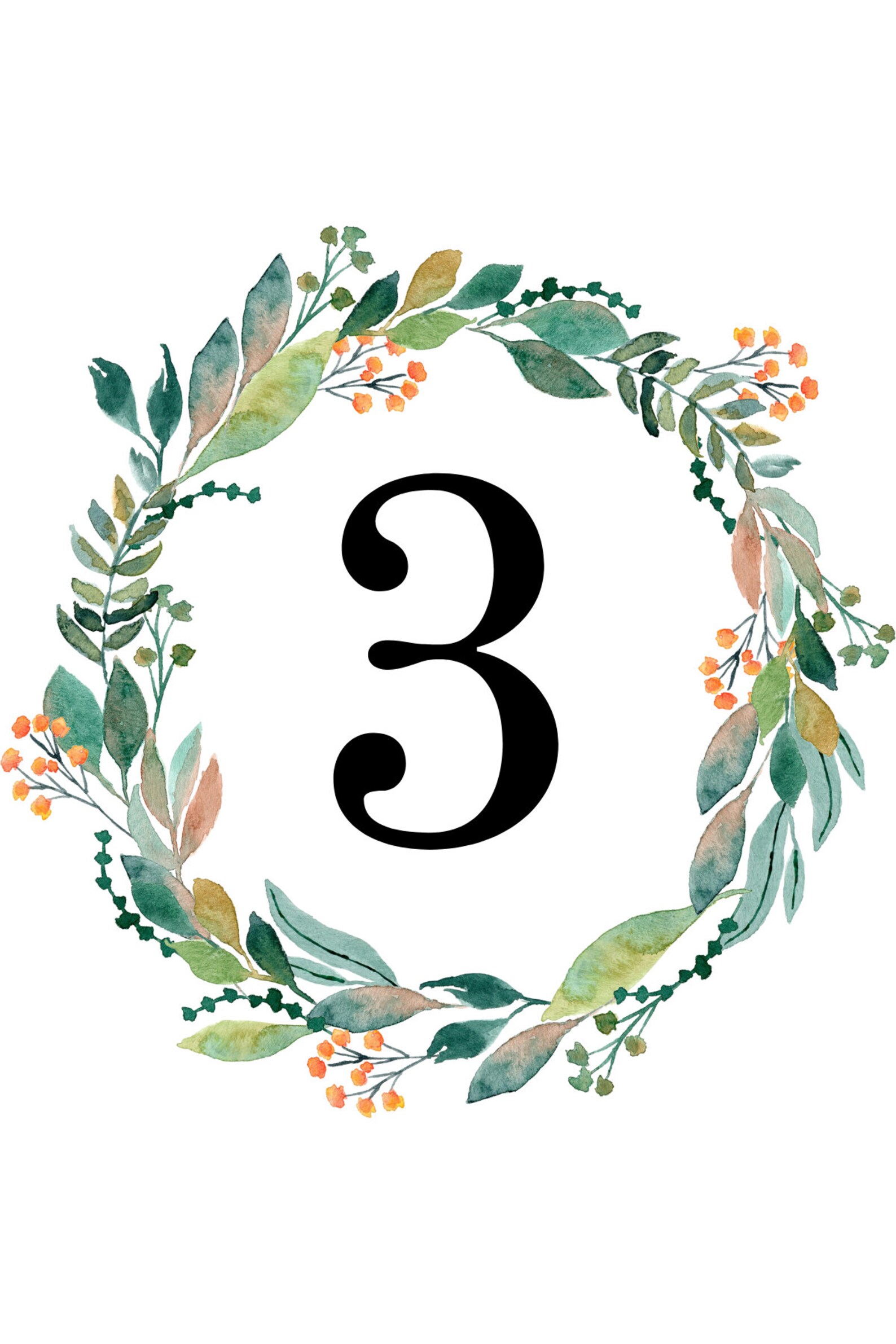 DIGITAL and Printable Garden Theme Table Numbers - Etsy