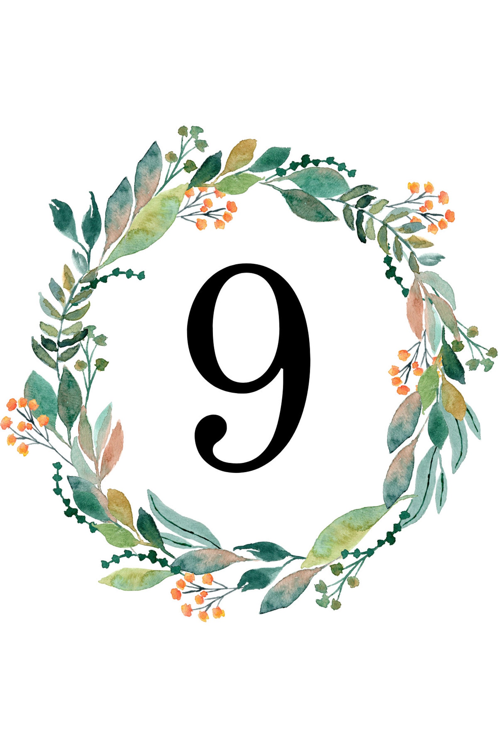 DIGITAL and Printable Garden Theme Table Numbers - Etsy