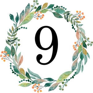 DIGITAL and Printable Garden Theme Table Numbers - Etsy
