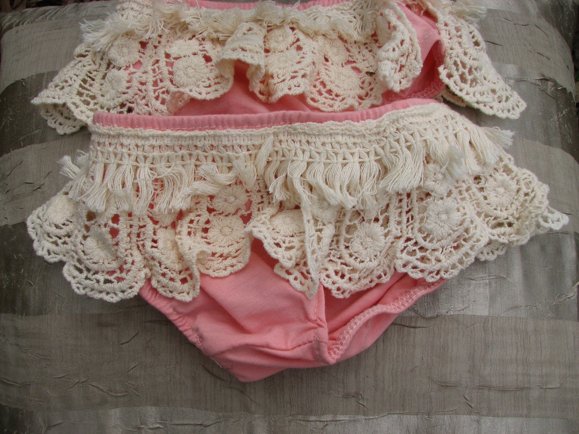 Babytoddler Crocheted Lace Panties or Coverup for Diapers - Etsy Ireland