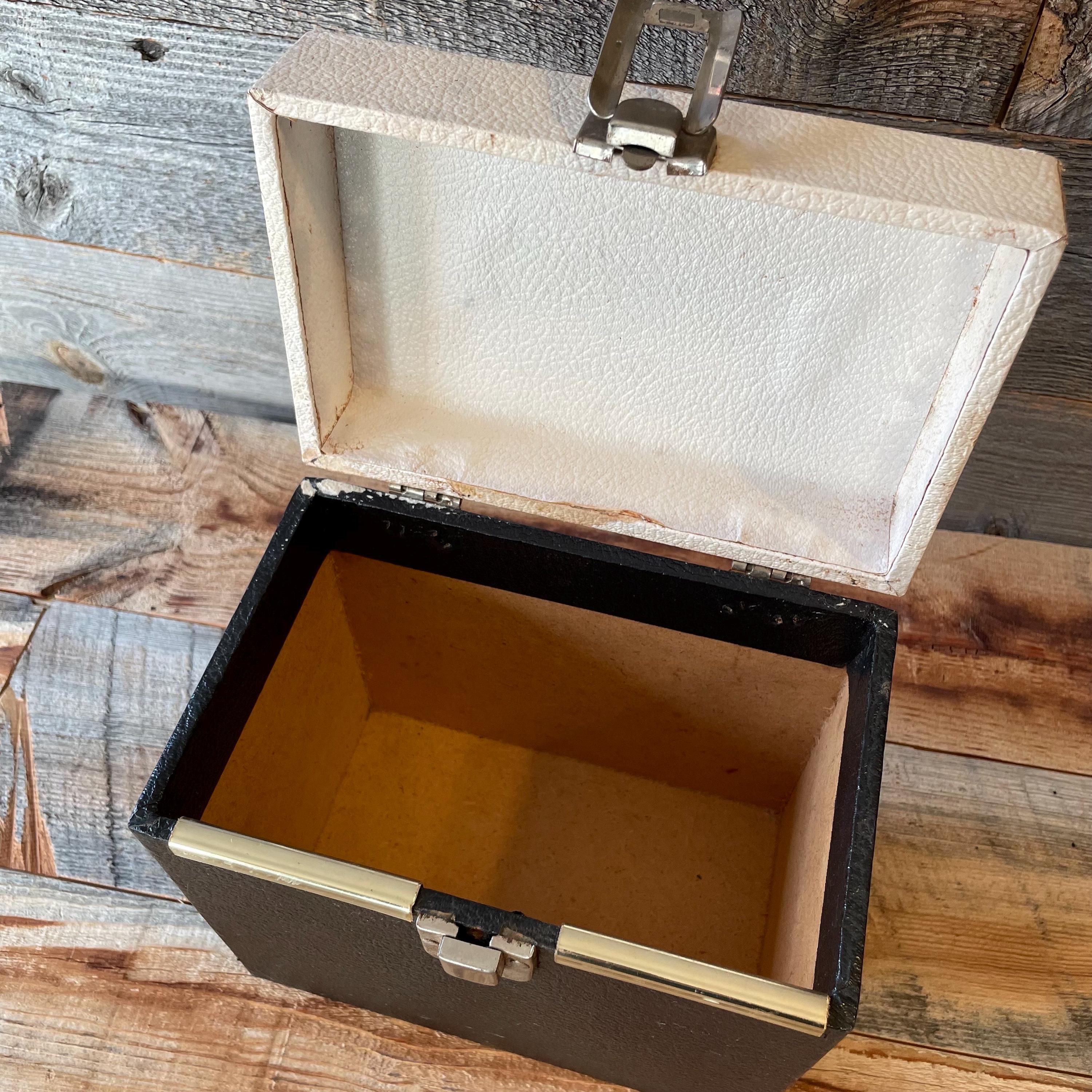 Vintage 45 (7”) Record Storage Box / Tote / Wood Construction! Fits 45 ...