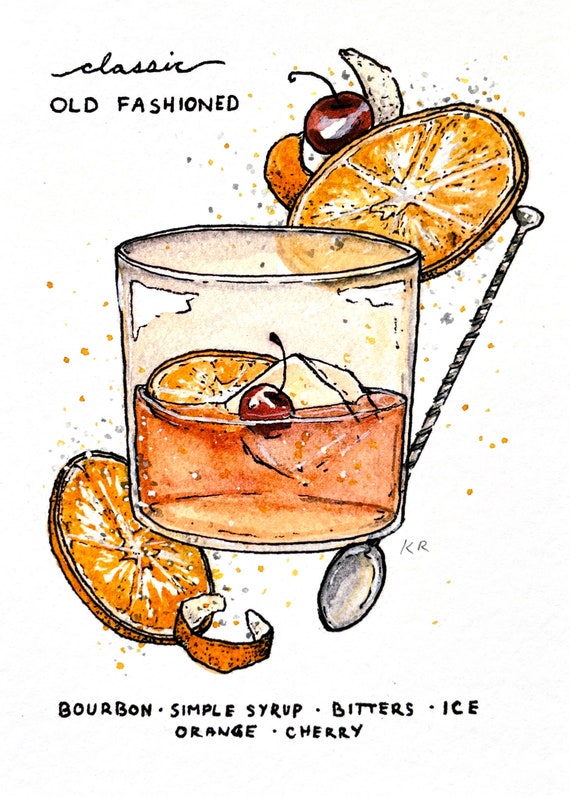 Classic Old Fashioned Print - Etsy