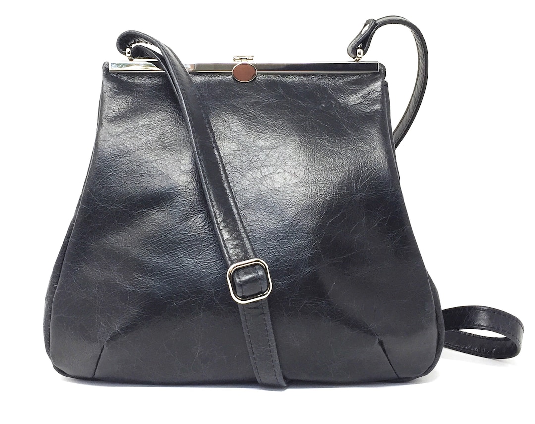 Handgemachte Ledertasche mit Bügelverschluss für Damen - Etsy.de