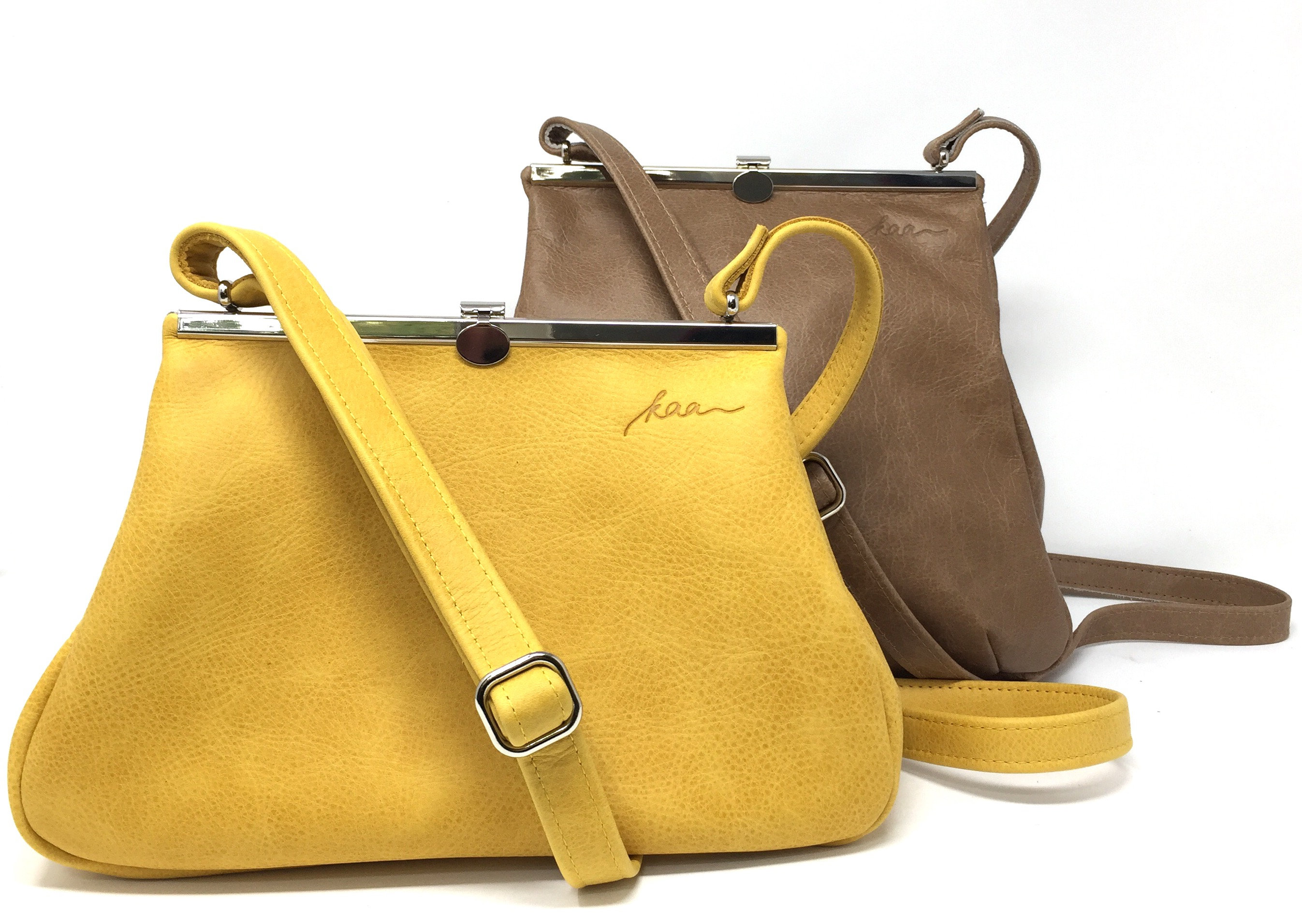 Leather Bag Yellow Leather Purse Woman Leather Bag With - Etsy