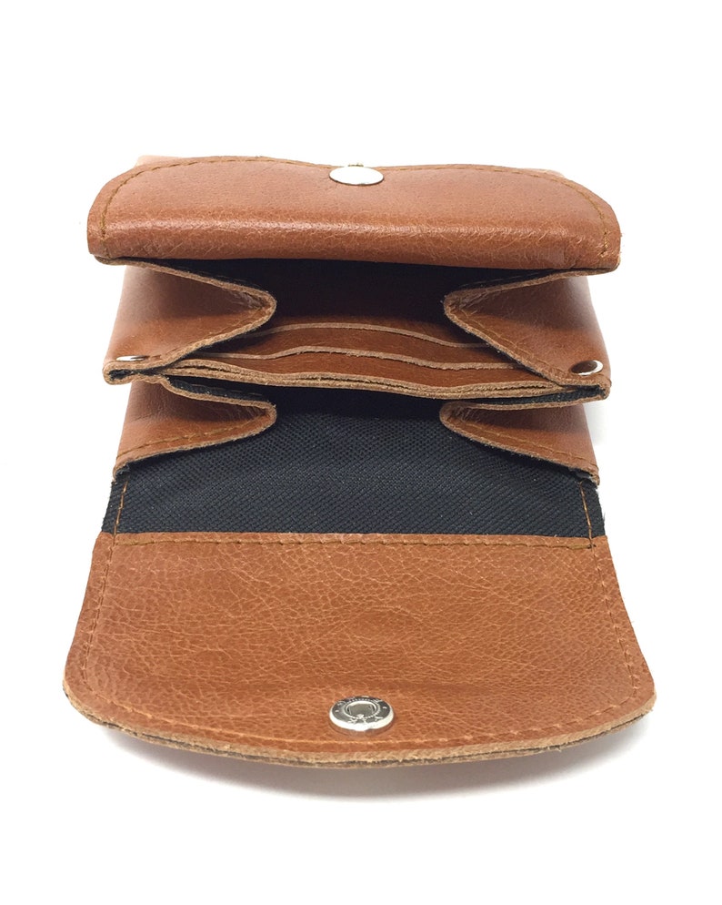 Wallet leather brown | Etsy
