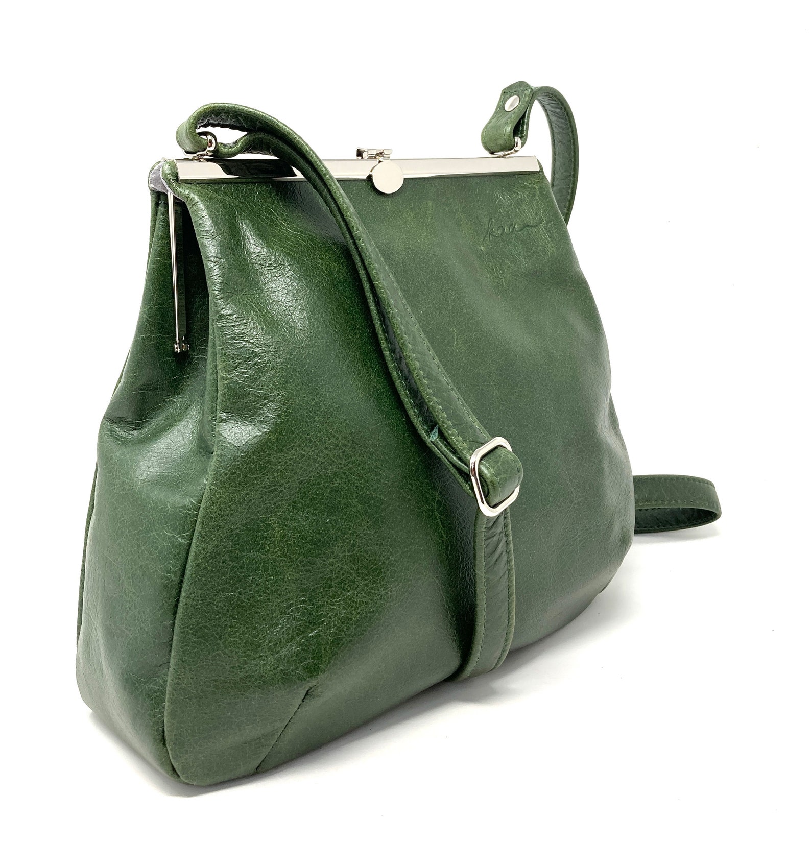 Green Leather Bag Leatherbag Woman Leather Tote Bag Leather | Etsy