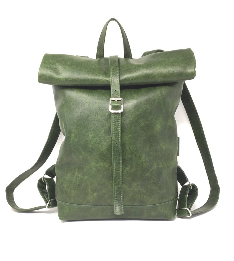 Leather backpack BLUESKY rolling backpack backpack | Etsy