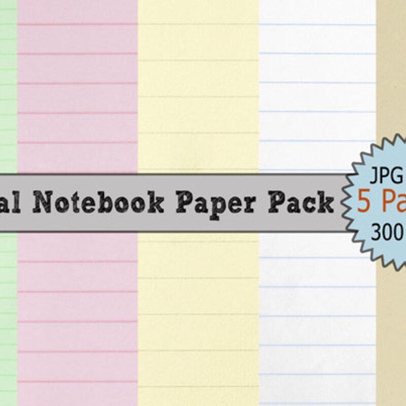 Digital Notebook Paper - Etsy