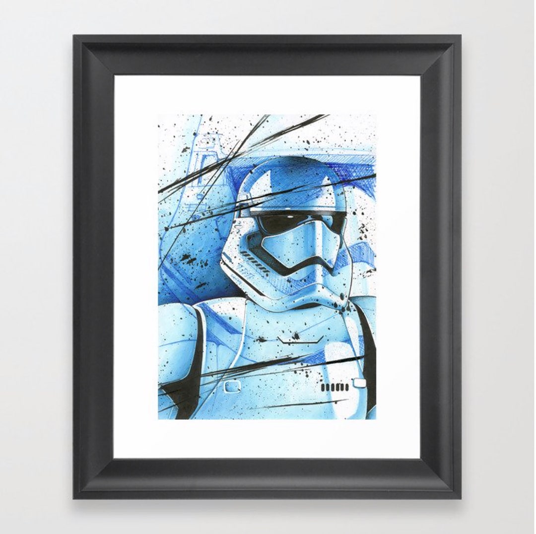 Star Wars First Order Trooper Ink Drawing Marker Art Scifi First Order ...