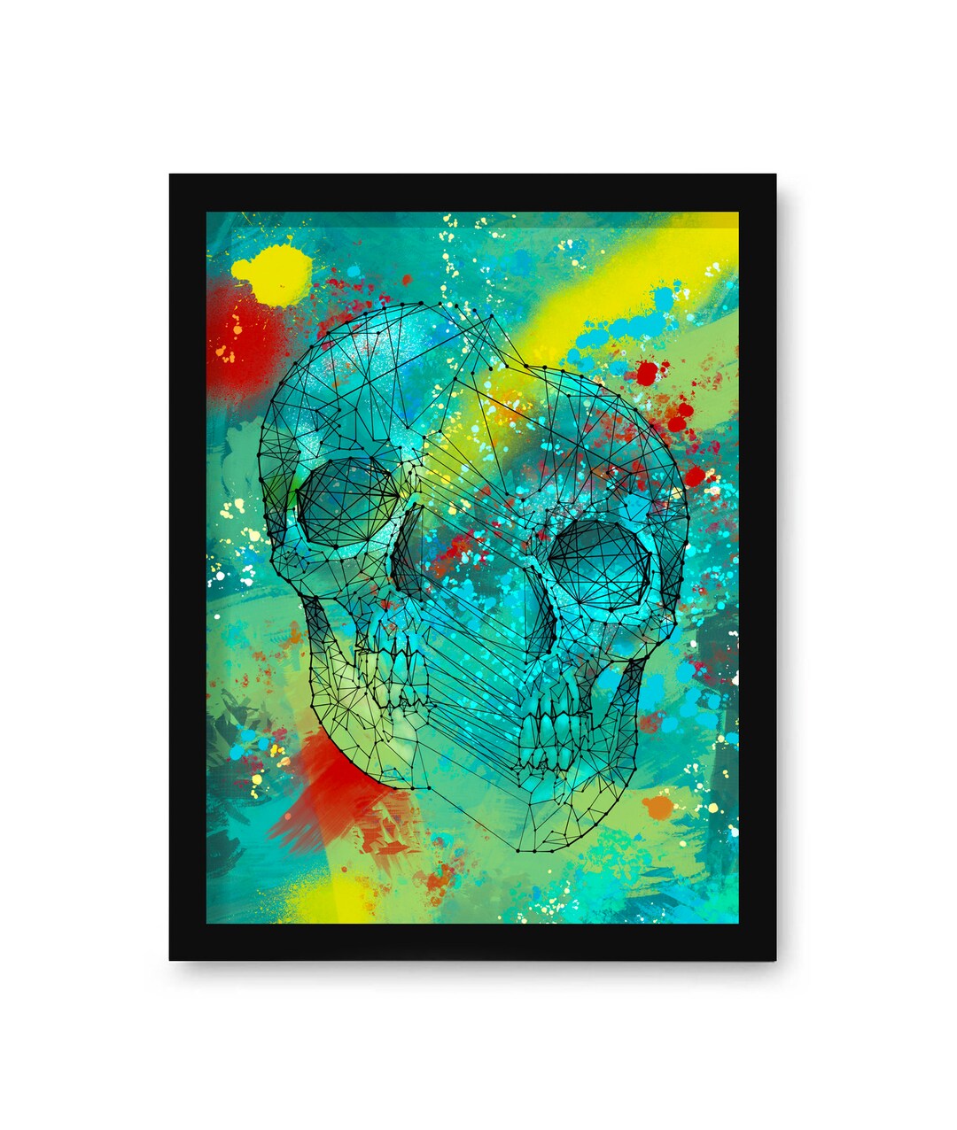 Skulls Graffiti Digital Art Modern Geometric Abstract - Etsy